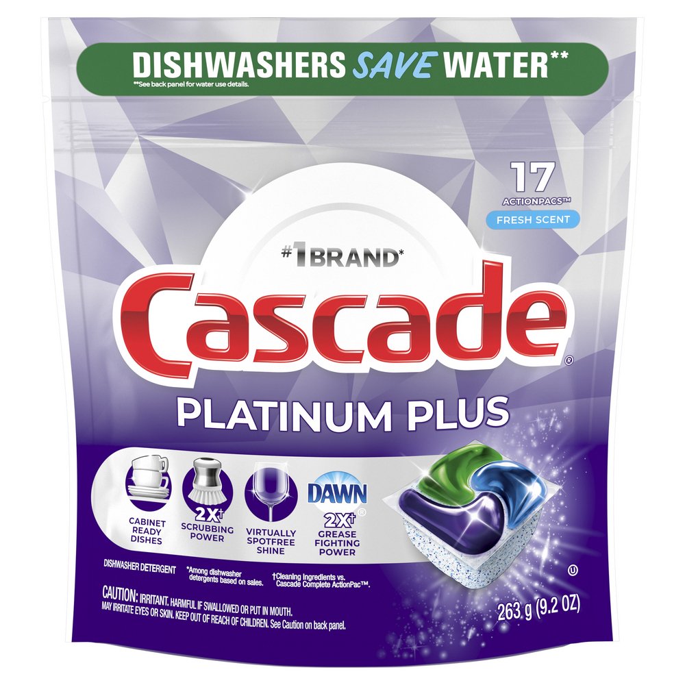Cascade Platinum Plus Fresh Scent Dishwasher Detergent ActionPacs ...