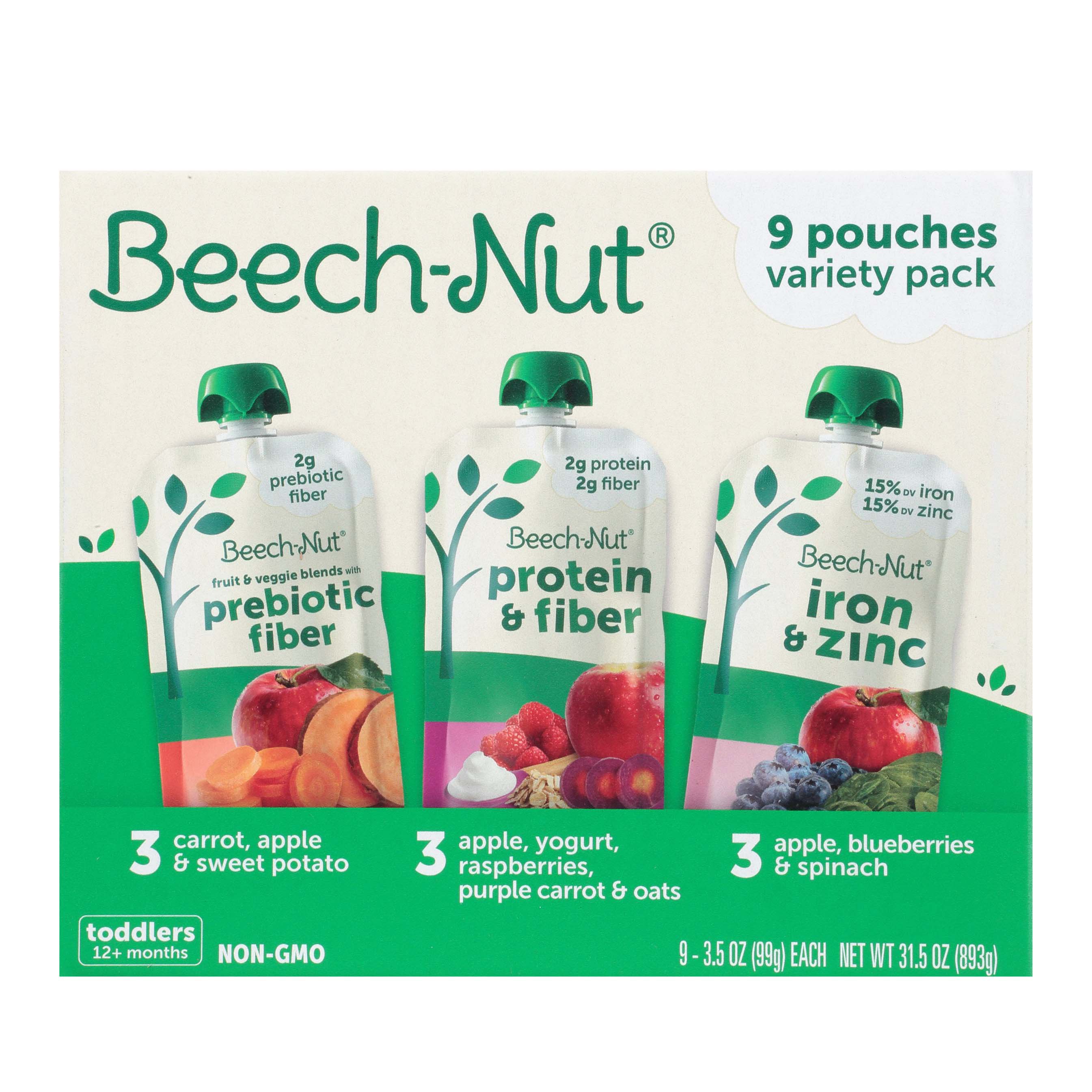 Beech-Nut Protein & Fiber Pouches - Variety Pack - Shop Baby food at H-E-B