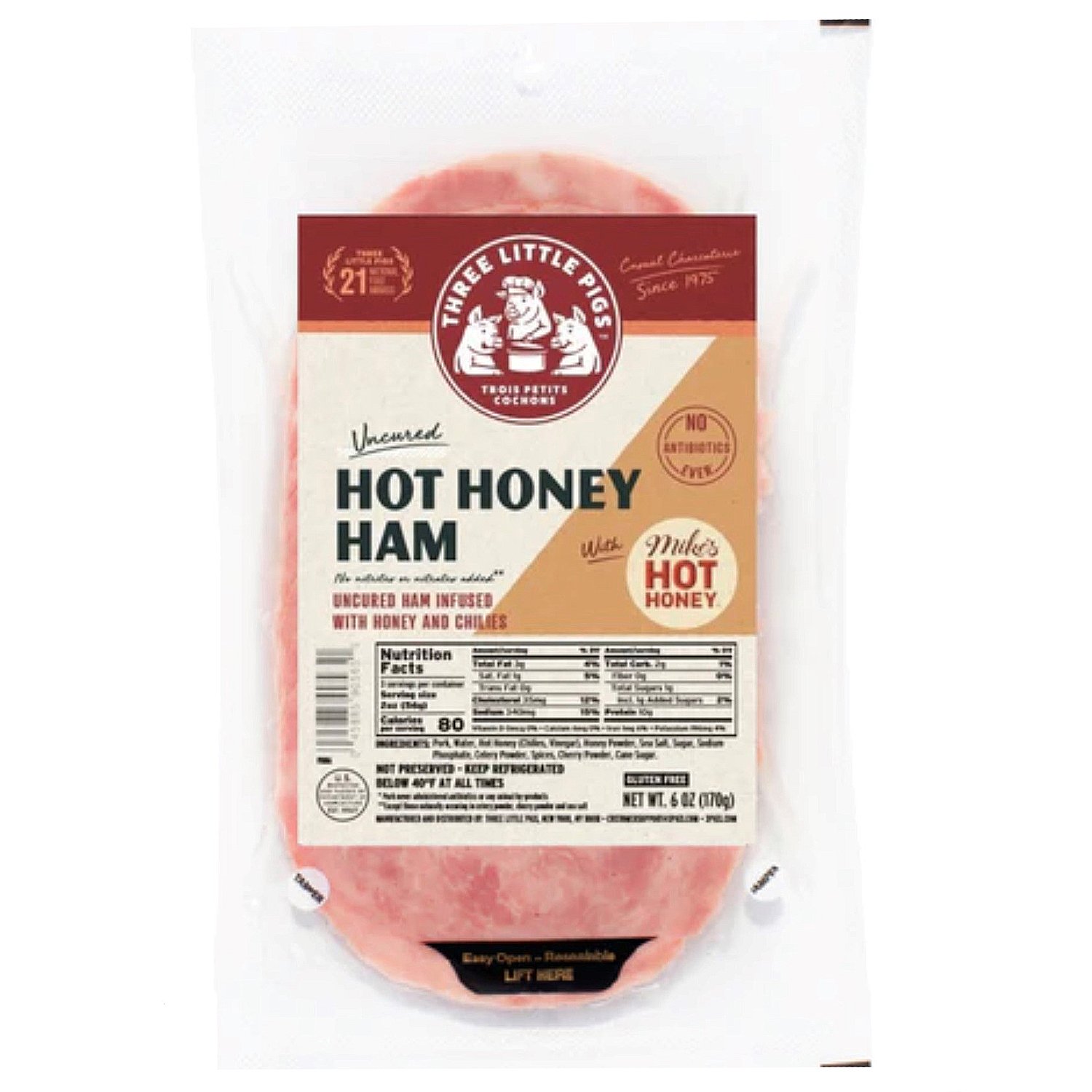 Three Little Pigs Uncured Hot Honey Sliced Ham - Shop Meat at H-E-B
