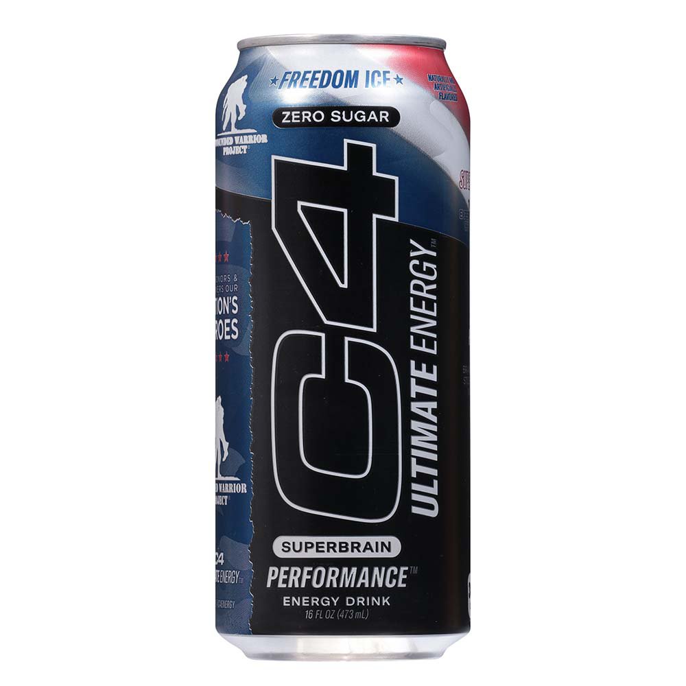 C4 Zero Sugar Ultimate Energy Drink - Freedom Ice - Shop Diet & fitness ...