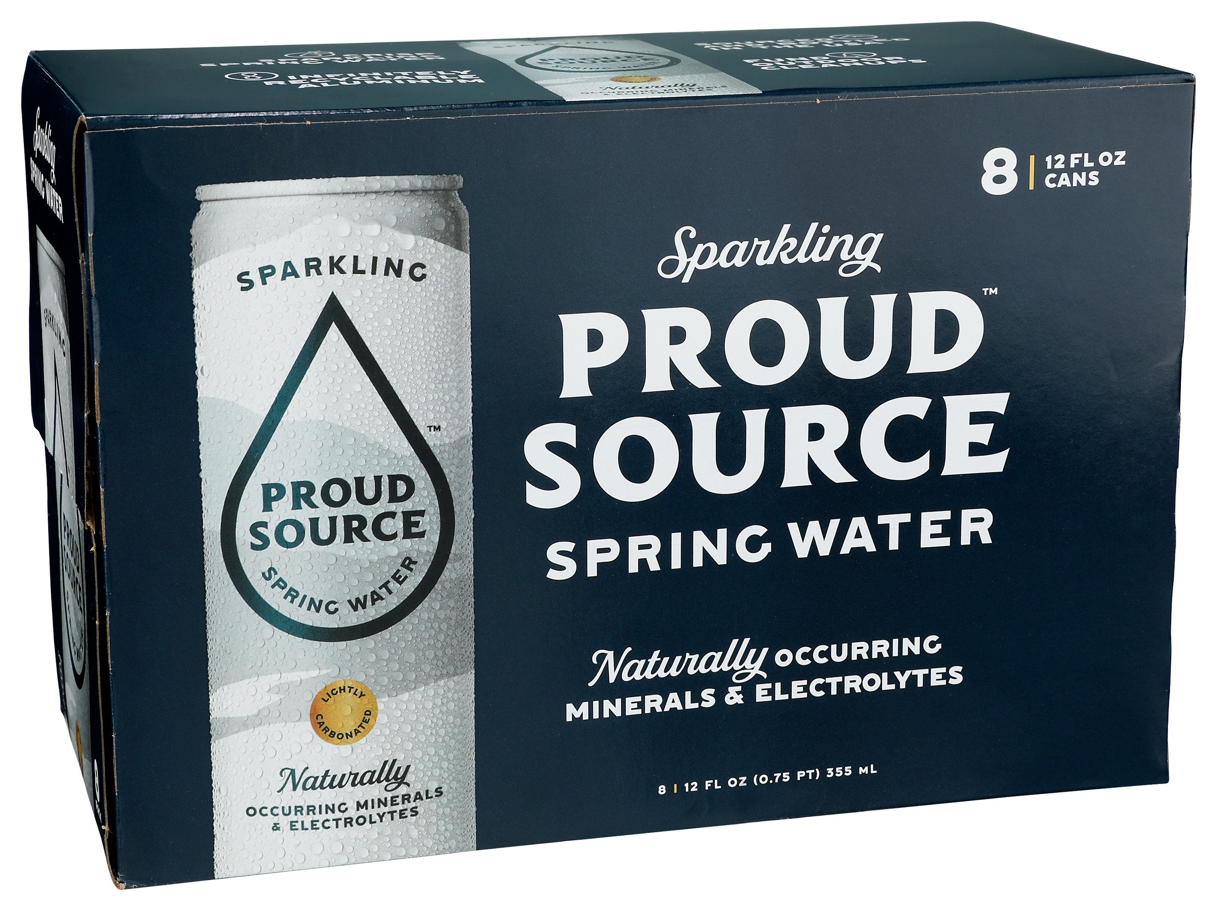 Proud Source Sparkling Spring Water 12 oz Cans - Shop Water at H-E-B