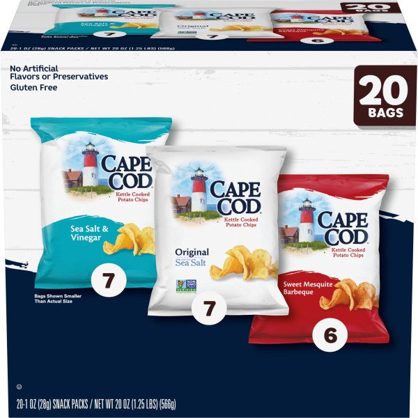 Cape Cod Kettle Cooked Chips Variety Pack - Shop Chips at H-E-B