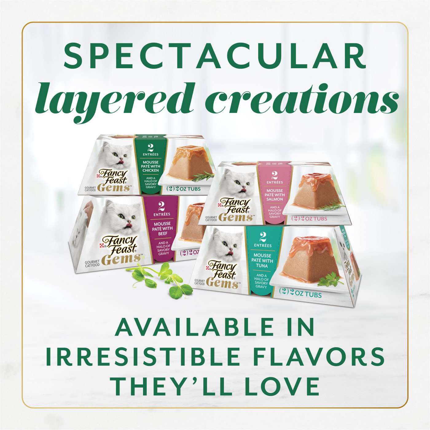 Fancy Feast Purina Gems Cat Food Mousse With Chicken and a Halo of ...