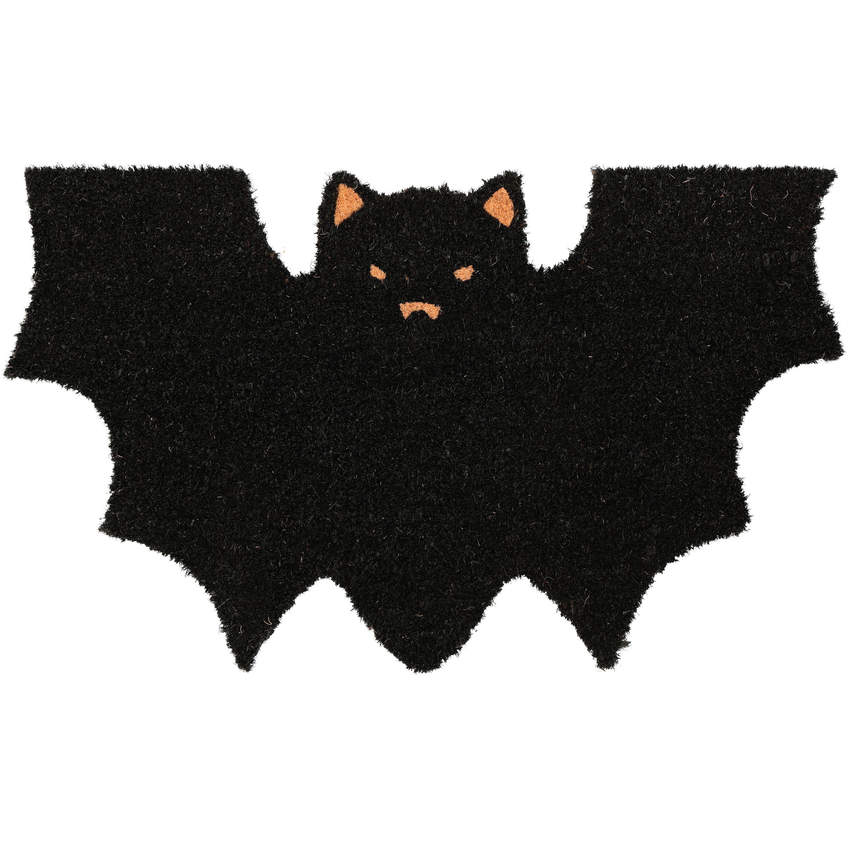 Destination Holiday Bat Shaped Halloween Coir Doormat - Black - Shop ...