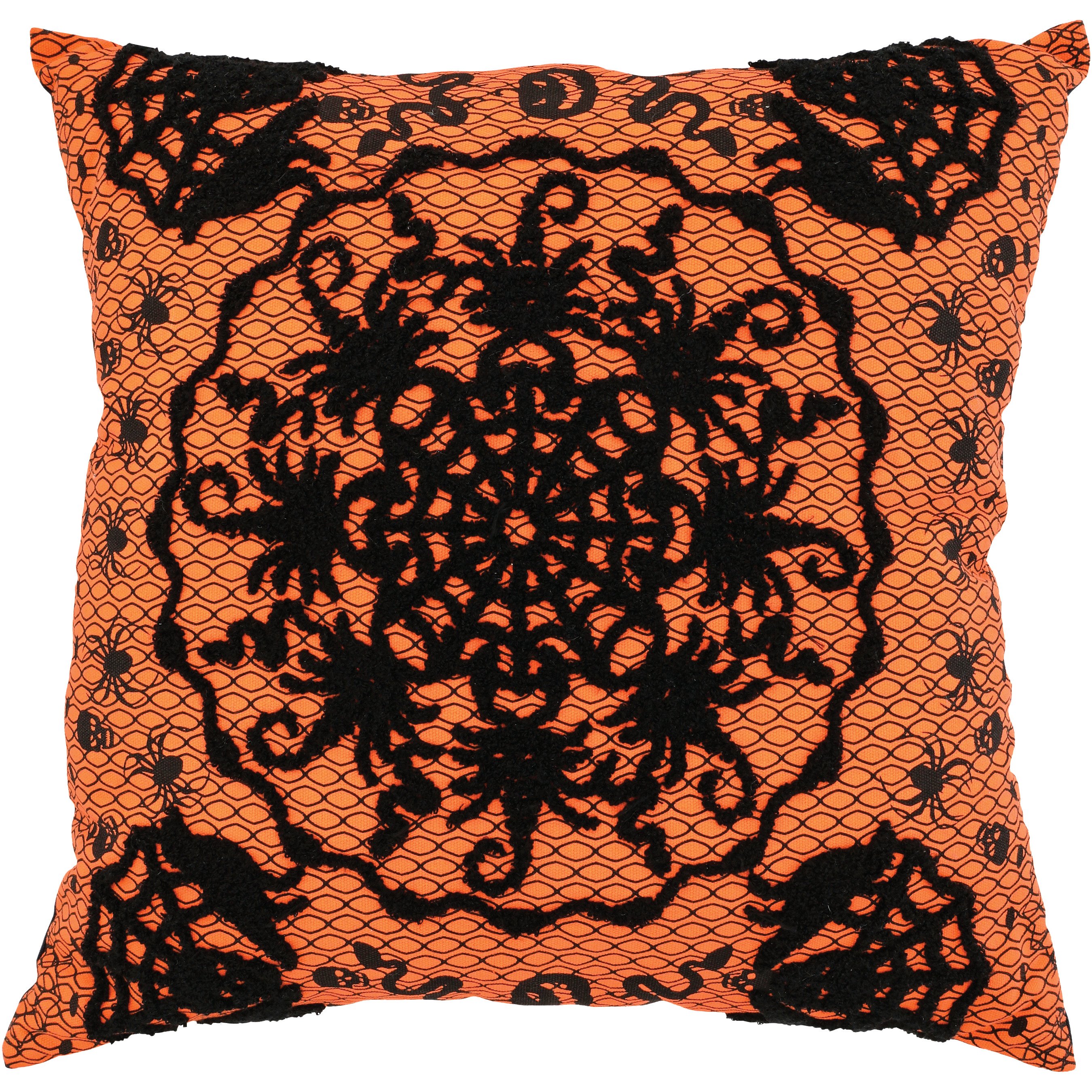 Destination Holiday Scorpion Web Halloween Throw Pillow - Orange ...