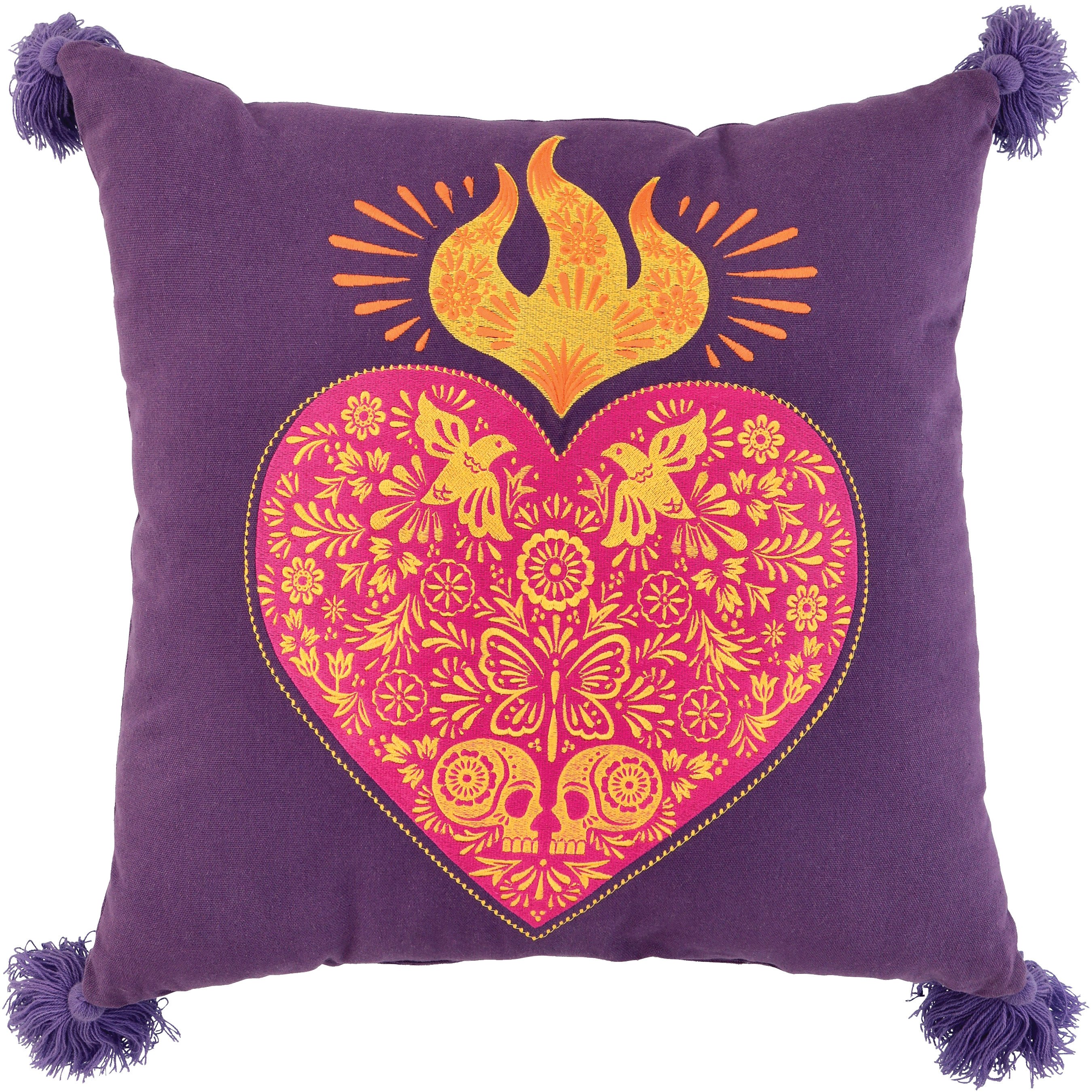 Destination Holiday Day of the Dead Sacred Heart Decorative Throw ...