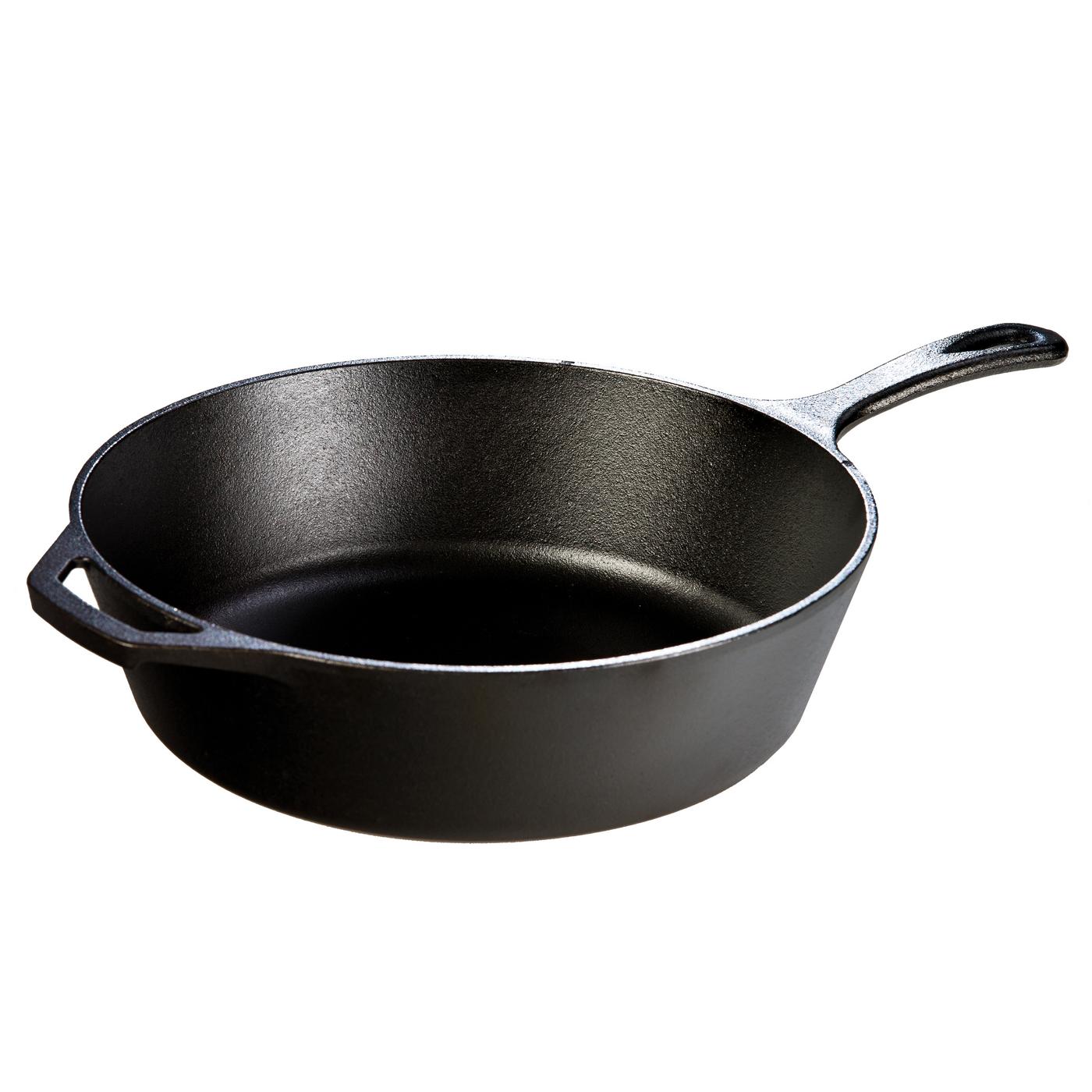 Lodge Seasoned Cast Iron Deep Skillet - Shop Frying pans & griddles at ...