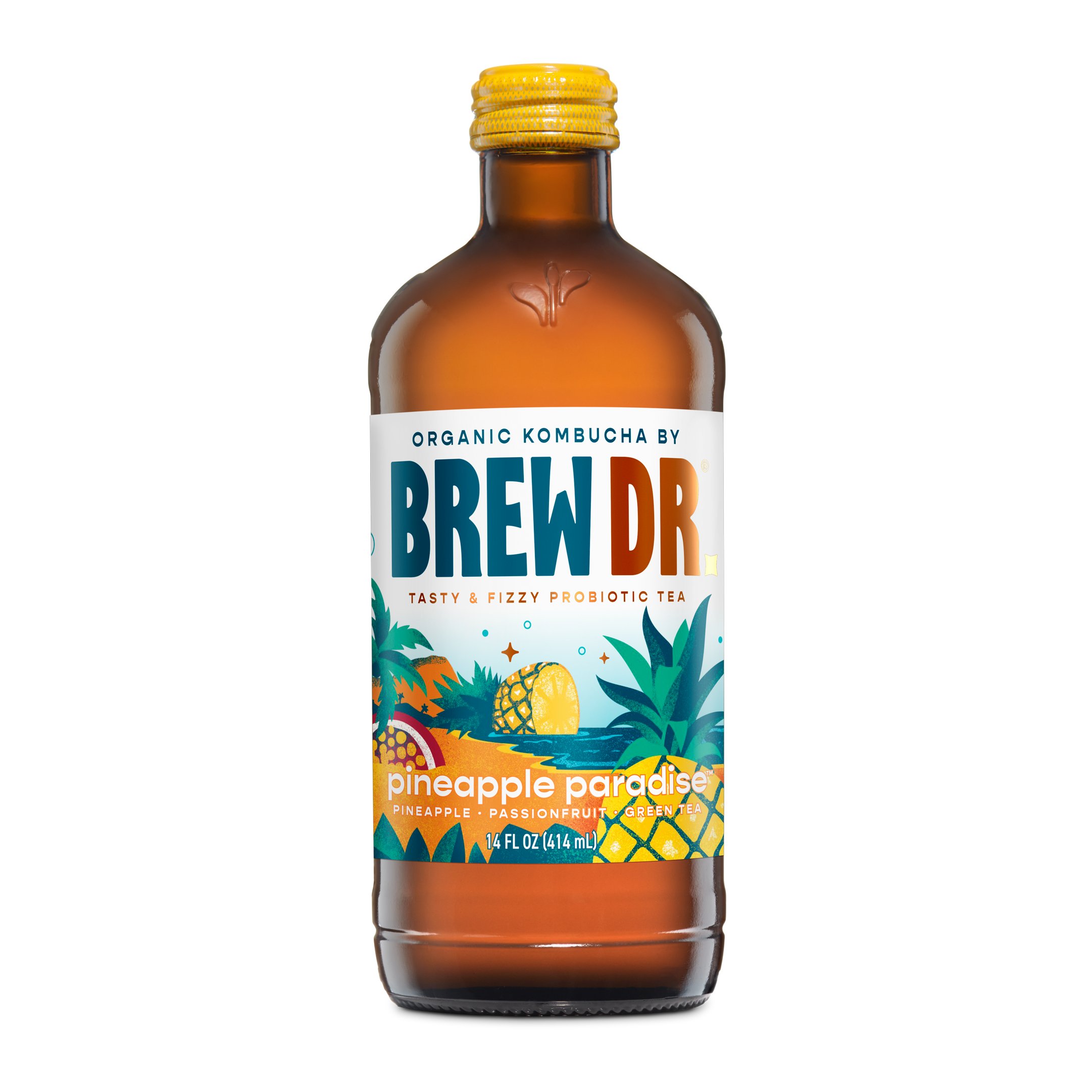 Brew Dr. Pineapple Paradise Organic Kombucha - Shop Tea at H-E-B