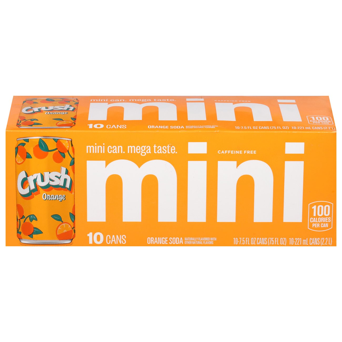 Crush Orange Mini Cans, 10 pk - Shop Soda at H-E-B