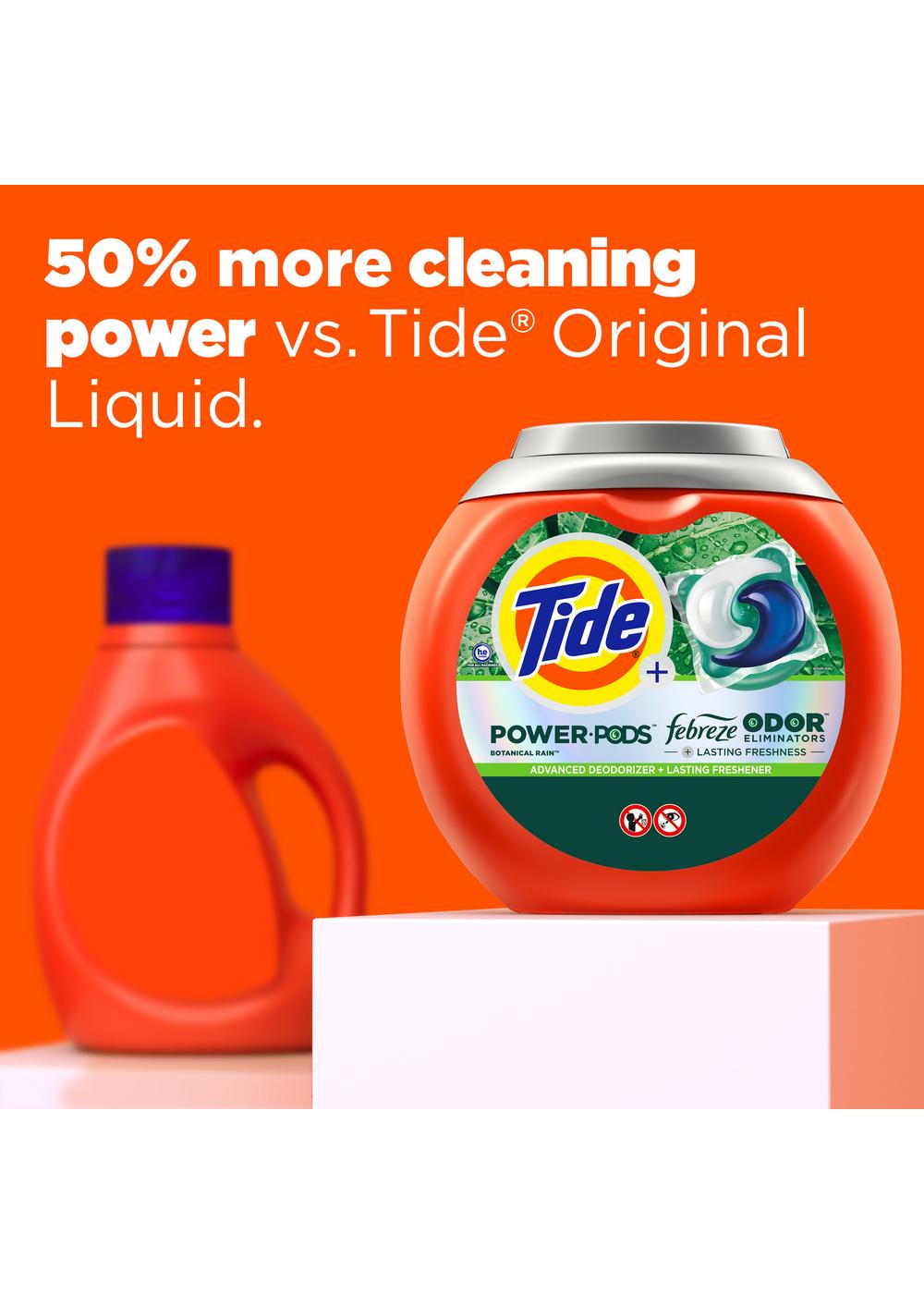 Tide Power PODS Febreze Odor Eliminator Botanical Rain HE Laundry ...