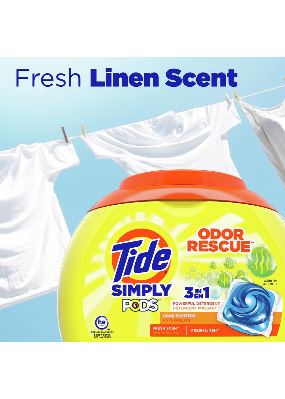 Tide Simply Clean PODS Oxi Boost Fresh Linen HE Laundry Detergent Pacs ...