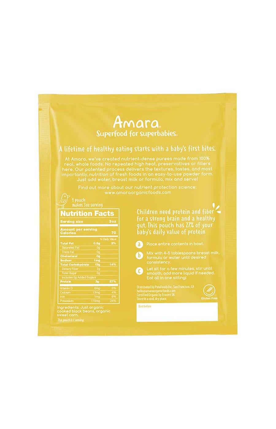 Amara Superfood - Black Beans & Sweet Corn - Shop Toddler food at H-E-B