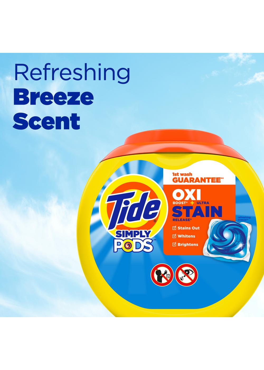 Tide Simply Clean PODS Oxi Boost Refreshing Breeze HE Laundry Detergent ...