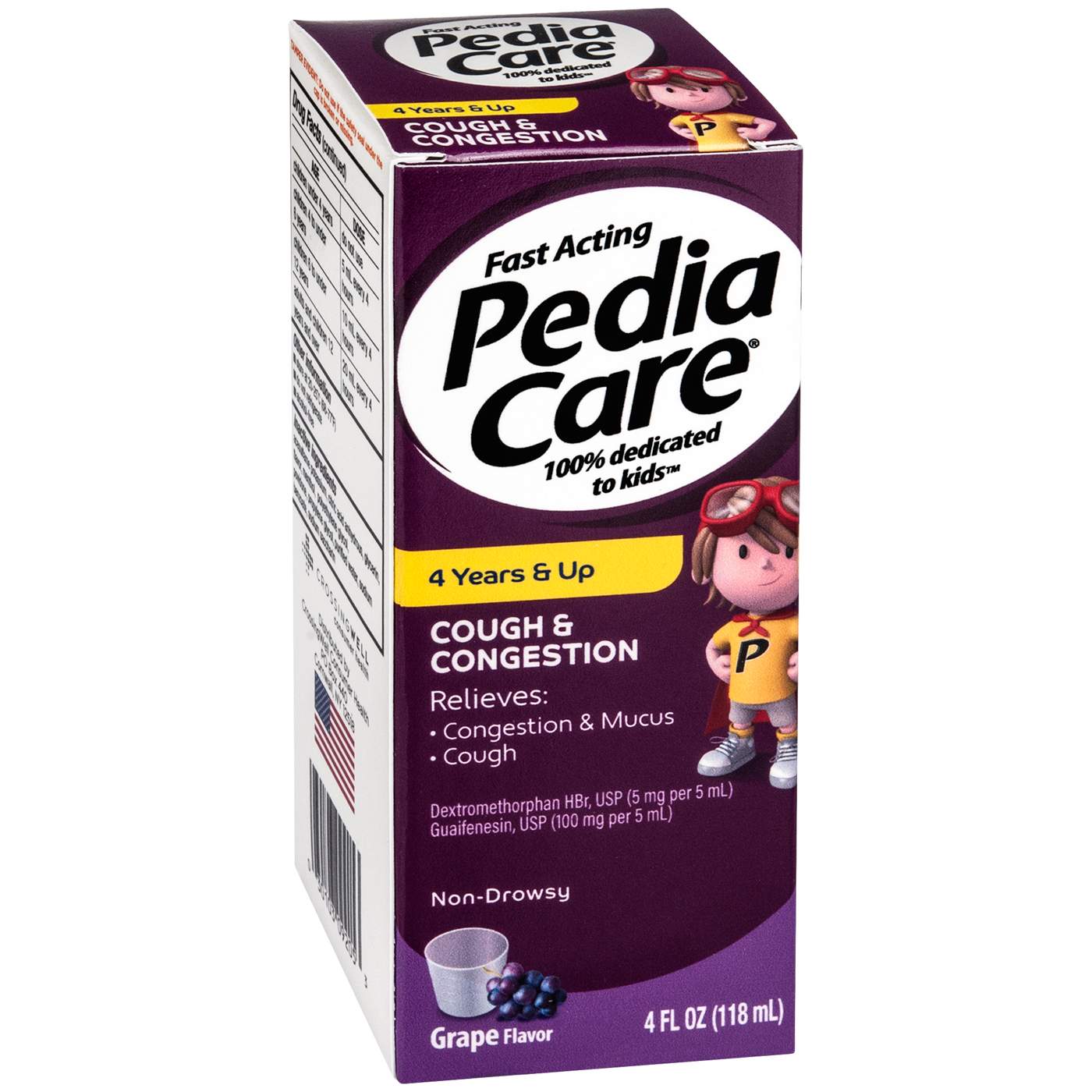 Pediacare Children's Cough & Congestion Liquid - Grape - Shop Cough ...