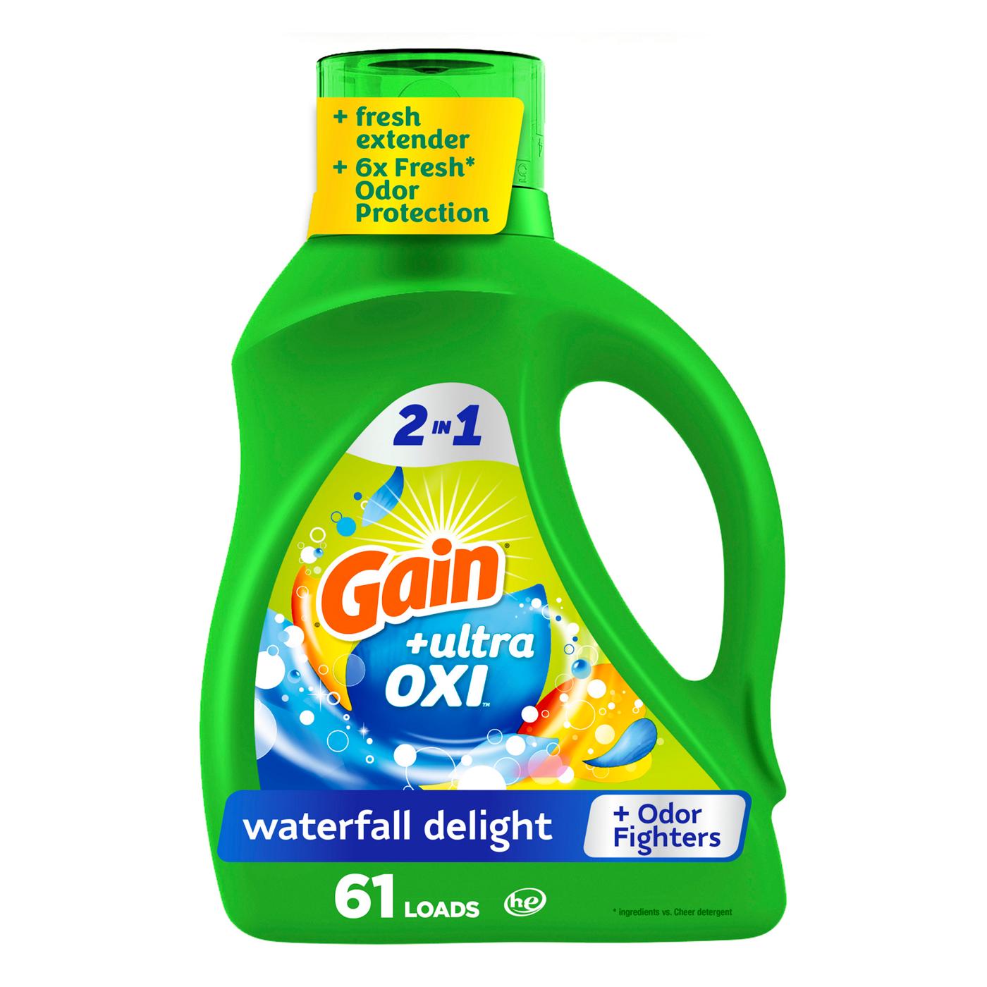 Gain + Ultra Oxi Boost HE Liquid Laundry Detergent, 61 Loads ...