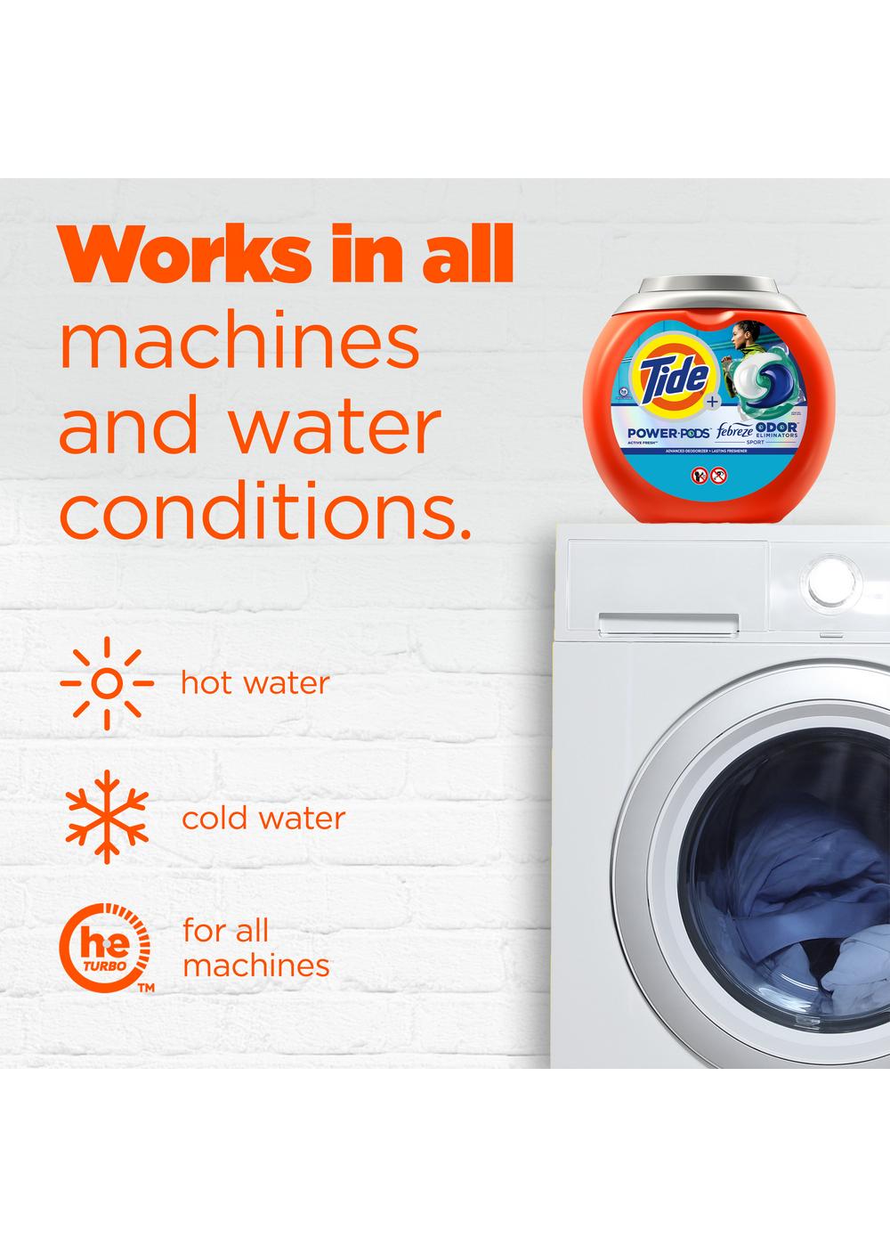 Tide Power Pods Sport Laundry Detergent Pacs, Advanced Sweat + Stain ...
