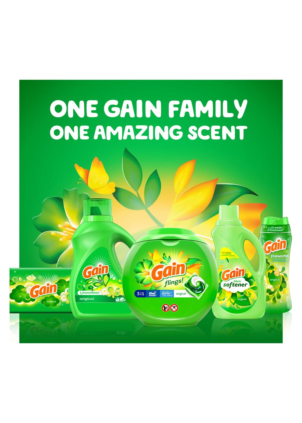 Gain + Aroma Boost HE Liquid Laundry Detergent, 128 Loads - Original ...