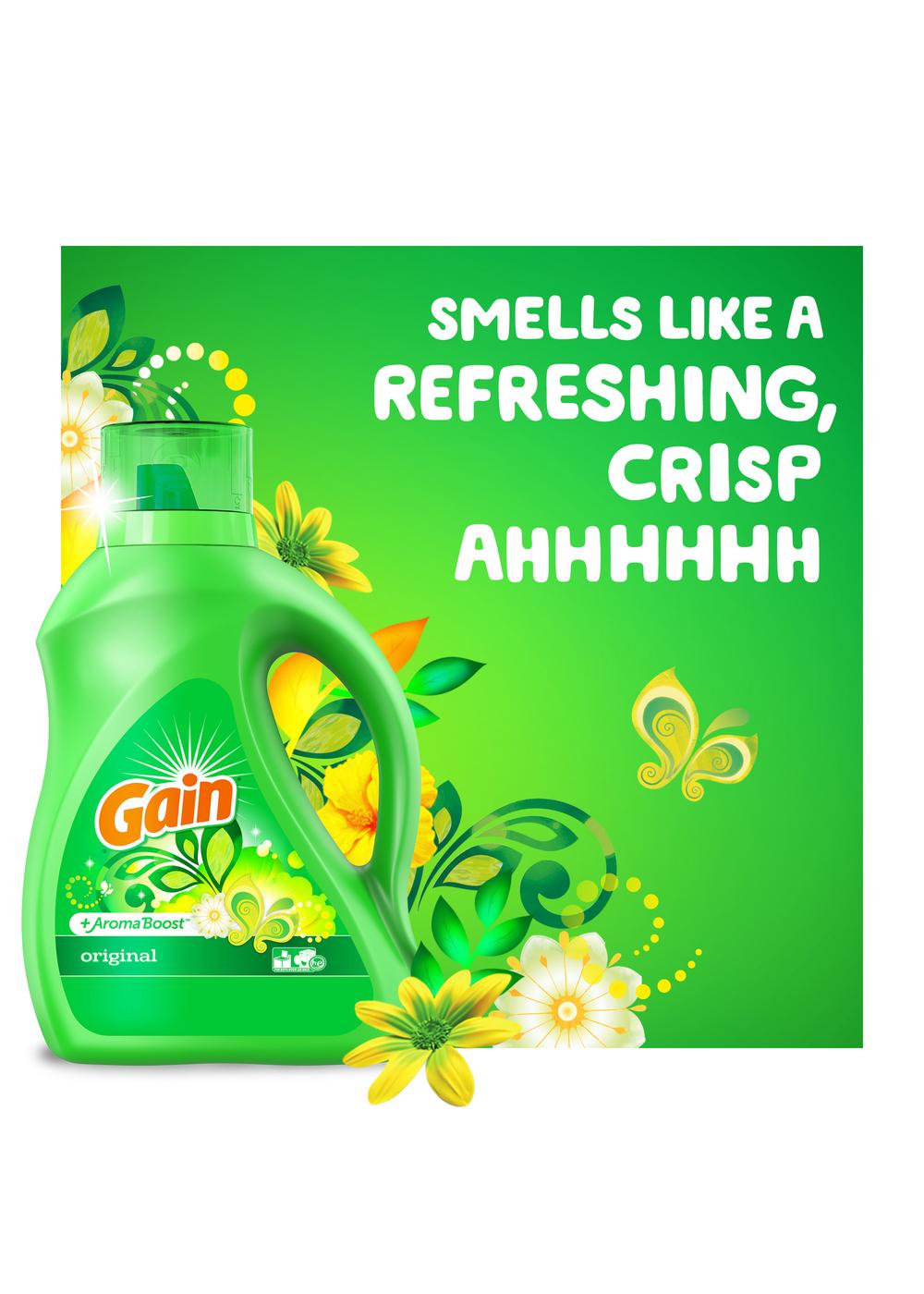 Gain + Aroma Boost HE Liquid Laundry Detergent, 128 Loads - Original ...