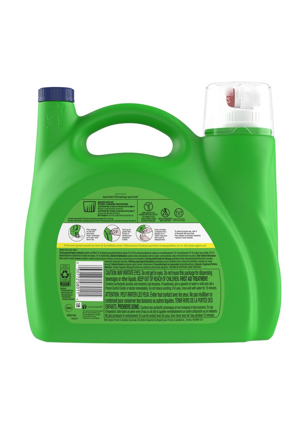 Gain + Ultra Oxi Boost HE Liquid Laundry Detergent, 128 Loads ...