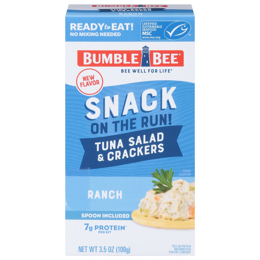 Bumble Bee Snack On the Run Ranch Tuna Salad & Crackers - Shop Seafood ...