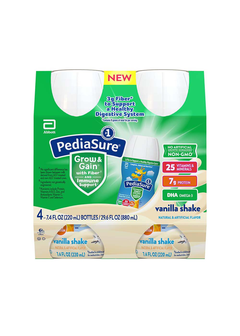 PediaSure Grow & Gain with Fiber Shake - Vanilla - Shop Electrolytes ...