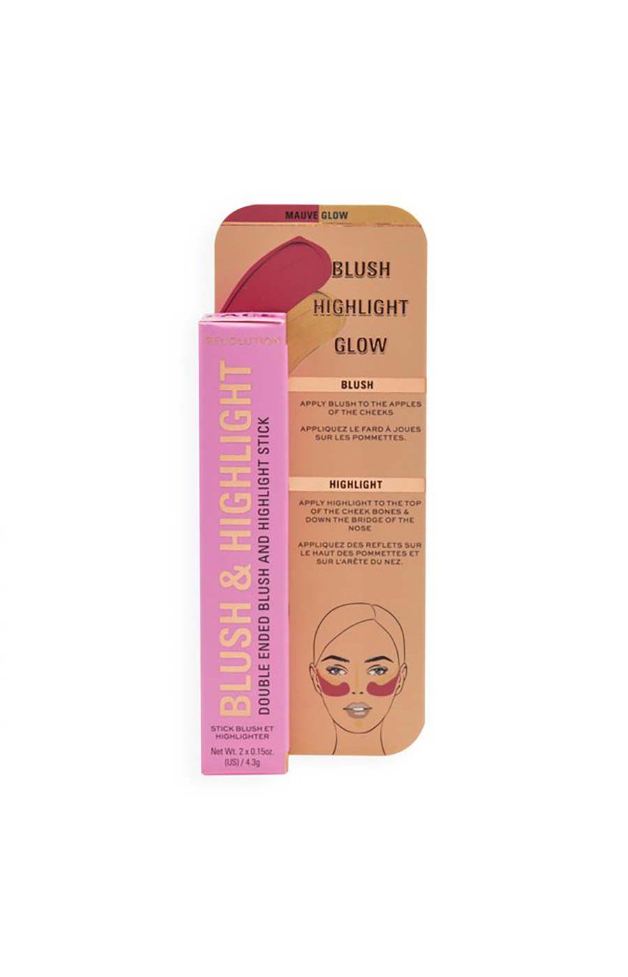 Makeup Revolution Blush & Highlight Glow - Mauve Glow - Shop Blush at H-E-B