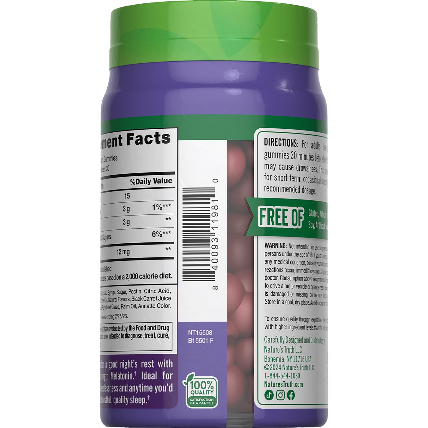 Nature's Truth Maximum Strength Sleep Melatonin 12mg Gummies - Mixed ...