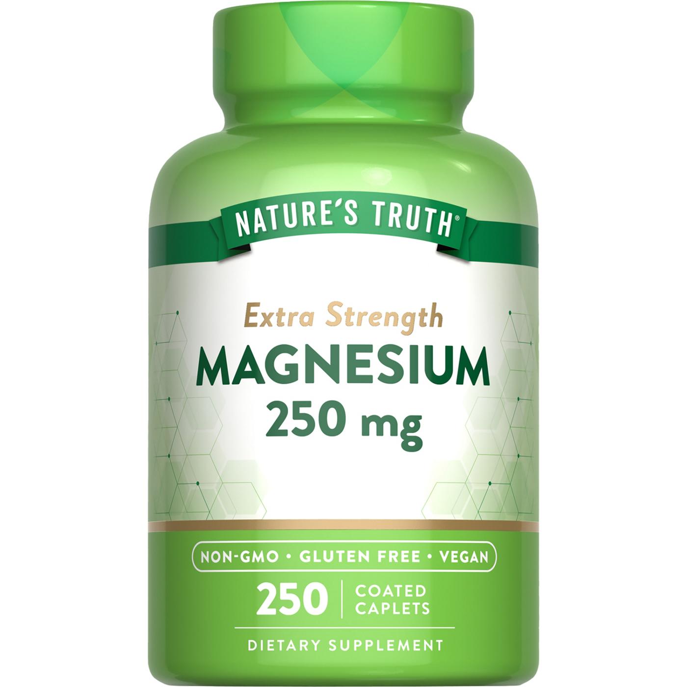 Nature's Truth Extra Strength Magnesium 250mg Coated Caplets - Shop ...
