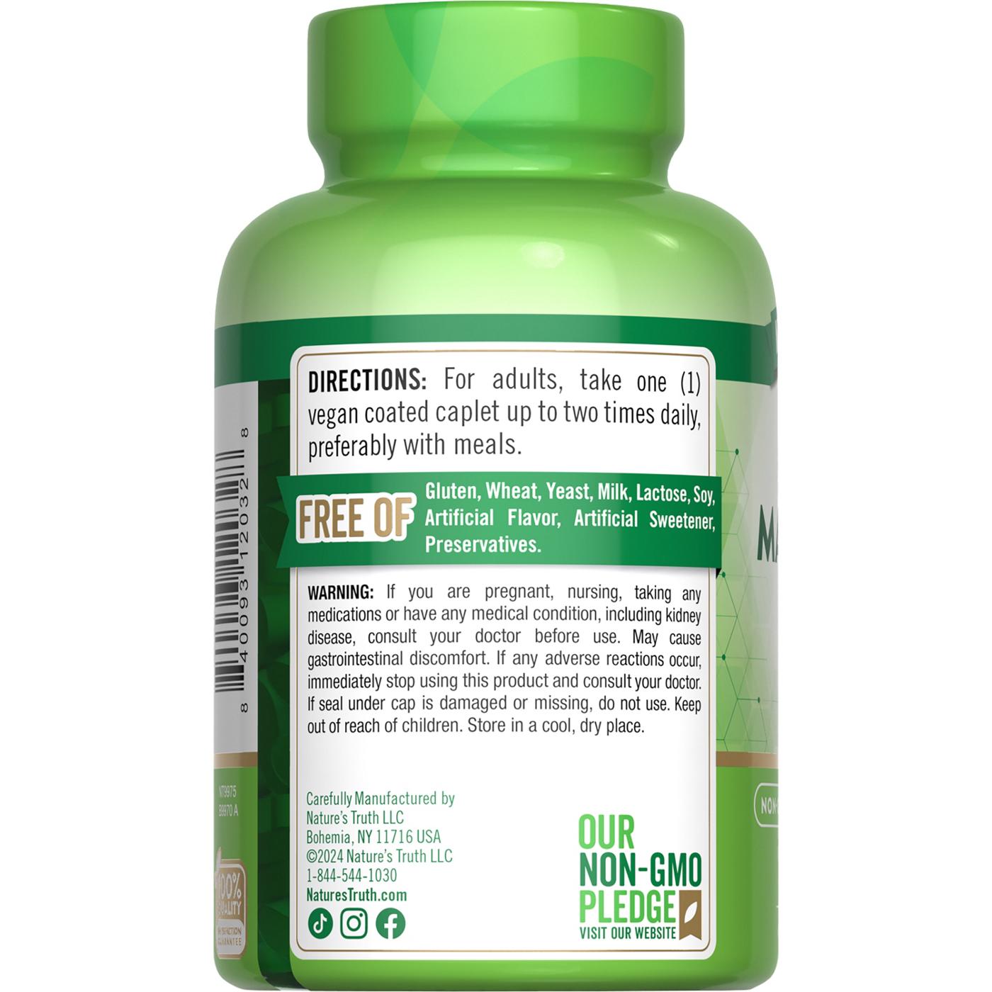 Nature's Truth Extra Strength Magnesium 250mg Coated Caplets - Shop ...