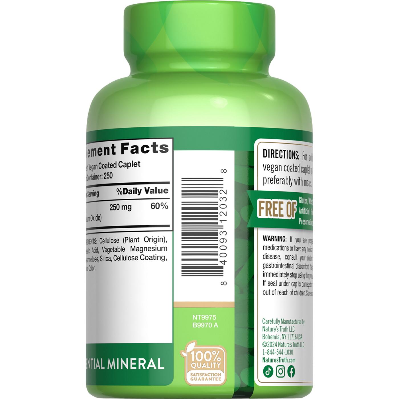 Nature's Truth Extra Strength Magnesium 250mg Coated Caplets - Shop ...