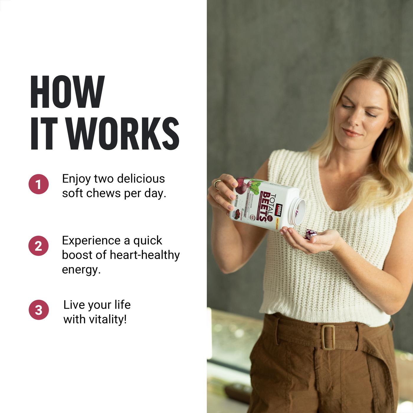 Force Factor Total Beets Soft Chews - Acai Berry - Shop Herbs ...