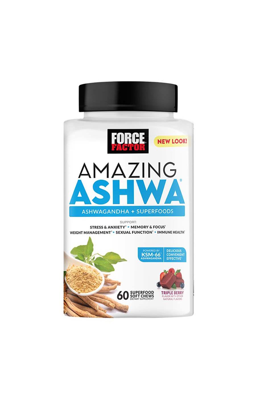 Force Factor Amazing Ashwa Ashwagandha Soft Chews - Triple Berry - Shop ...