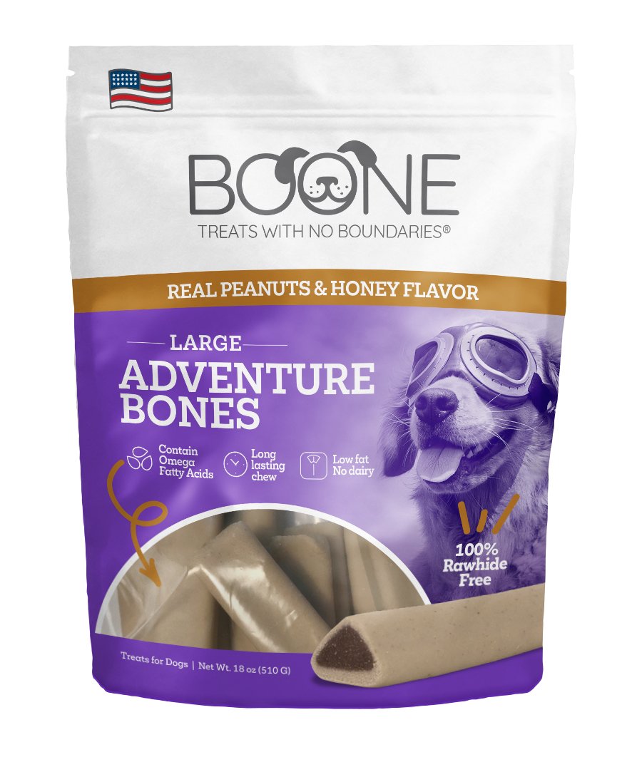 Boone Peanuts & Honey Adventure Bones Large Dog Treats - Shop Bones ...
