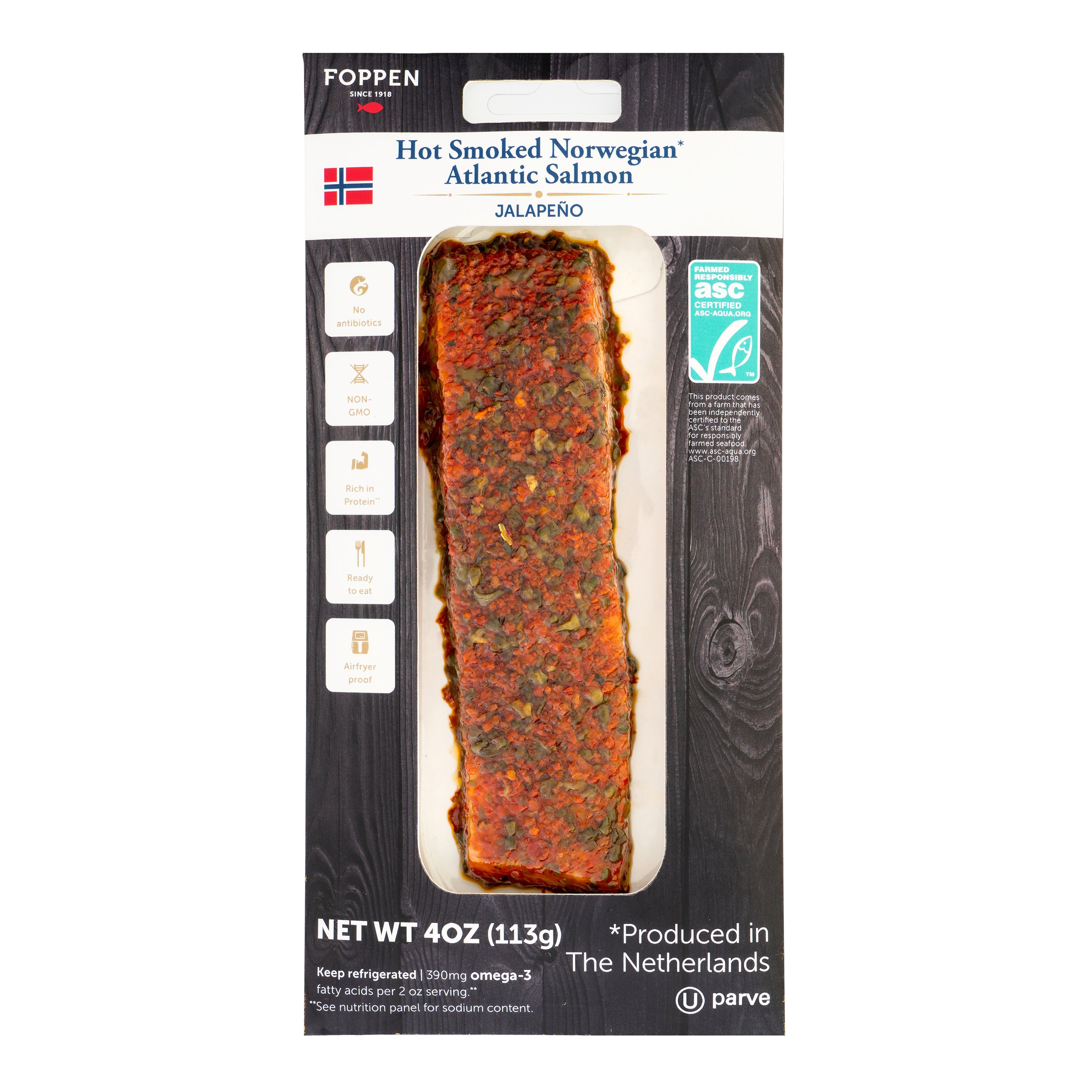 Foppen Hot Smoked Norwegian Atlantic Salmon - Jalapeno - Shop Fish at H-E-B