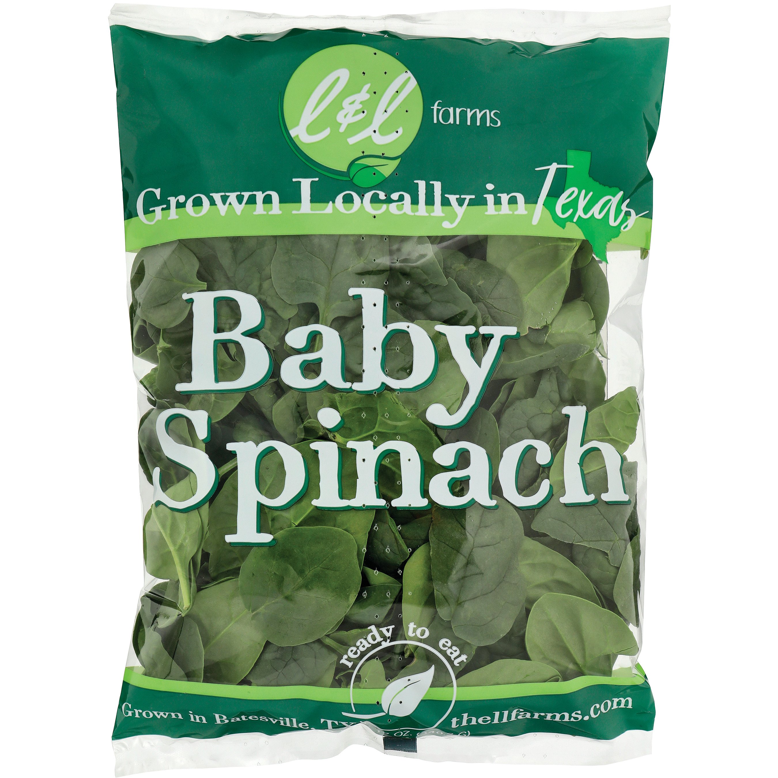 L&L Farms Fresh Baby Spinach - Shop Lettuce & leafy greens at H-E-B