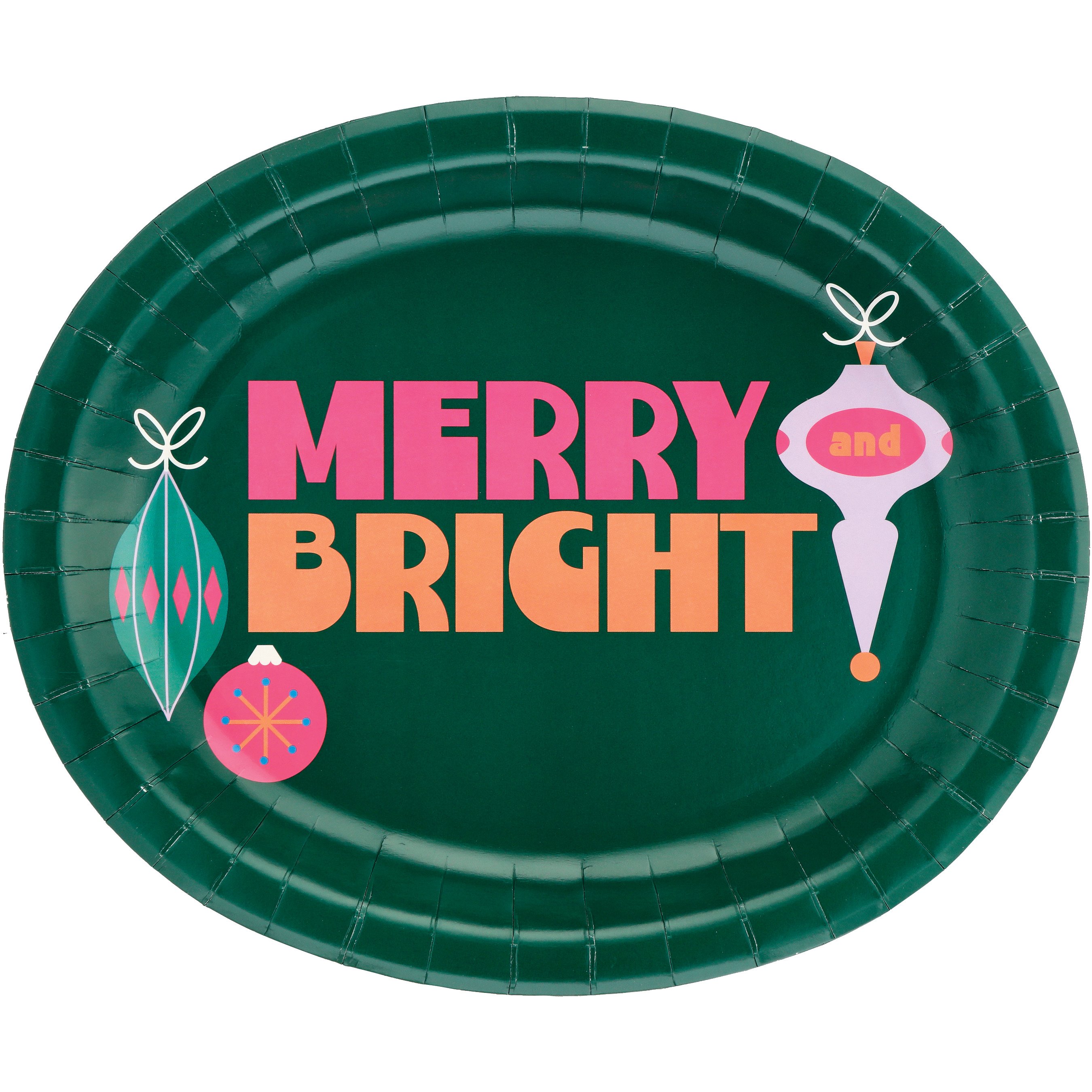 Destination Holiday Merry & Bright Oval Paper Plates - Green - Shop ...