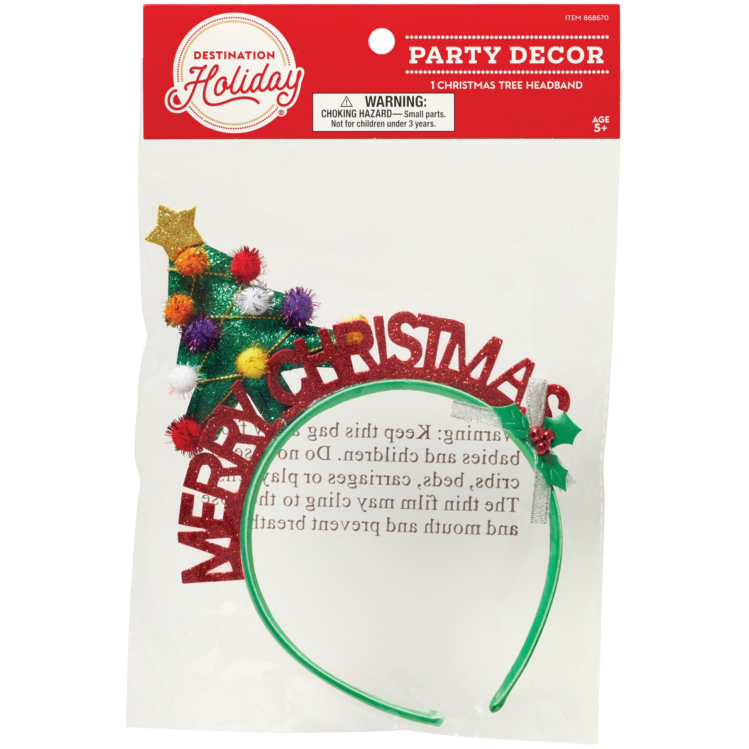 Destination Holiday Merry Christmas Tree Headband - Shop Favors at H-E-B