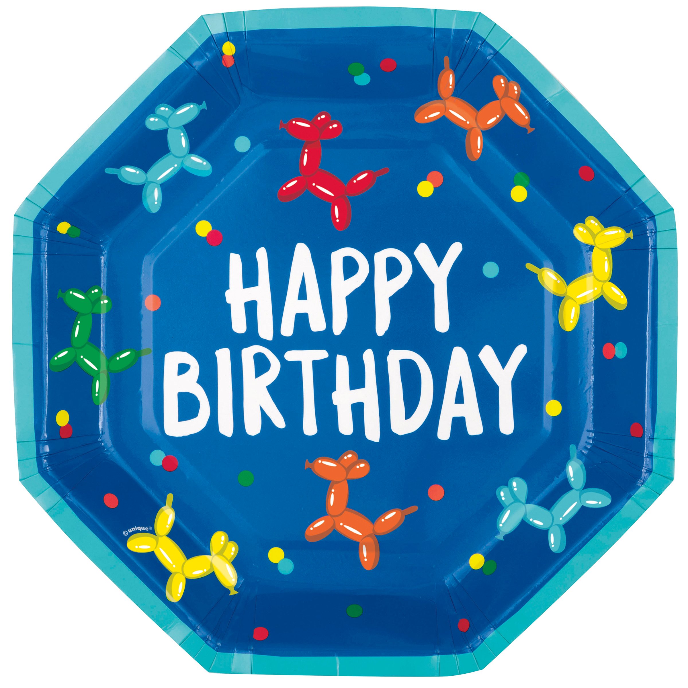 Unique Balloon Dog Disposable Octagon Plates - Shop Party decor at H-E-B