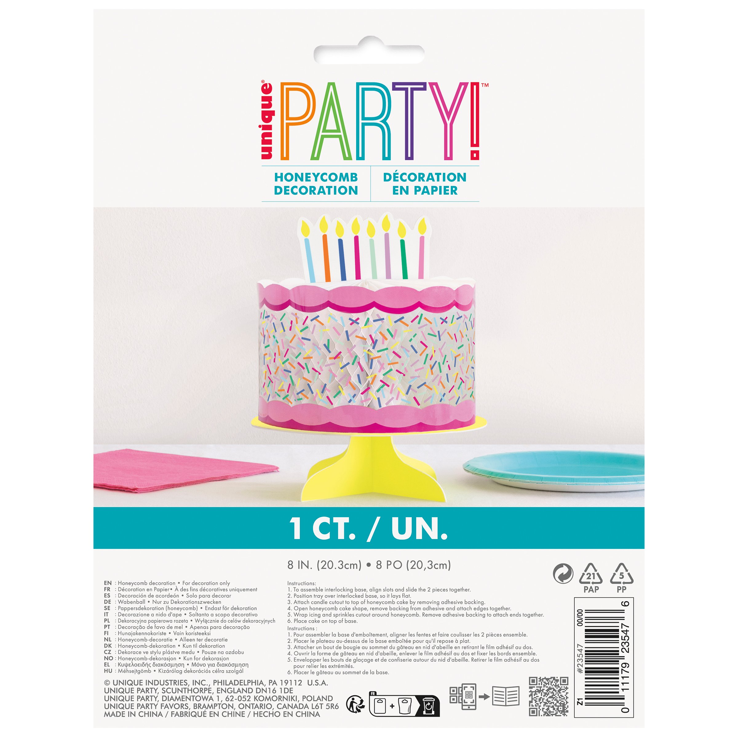 Unique Pink Sprinkles Honeycomb Party Centerpiece - Shop Birthday ...