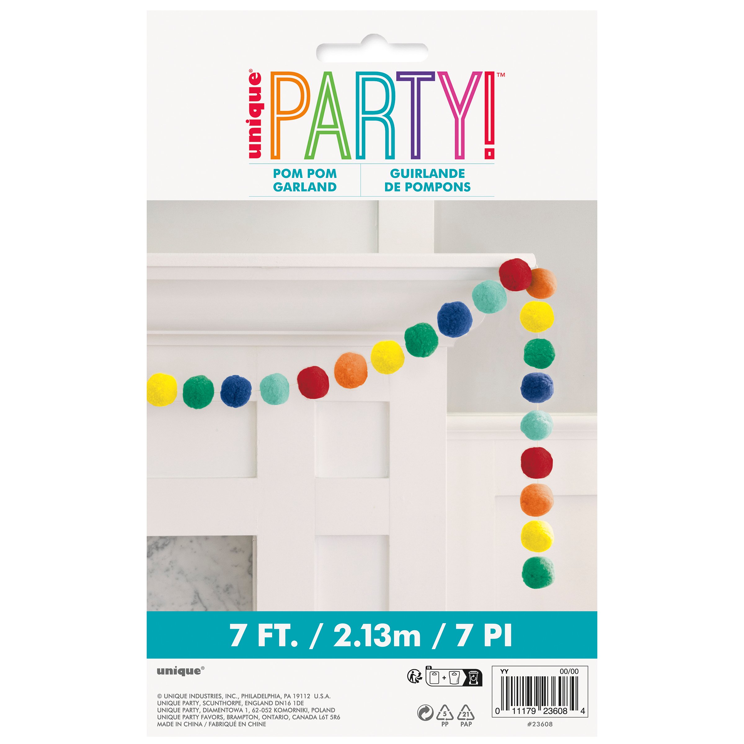 Unique Felt Rainbow Pom Pom String Garland - Shop Party decor at H-E-B