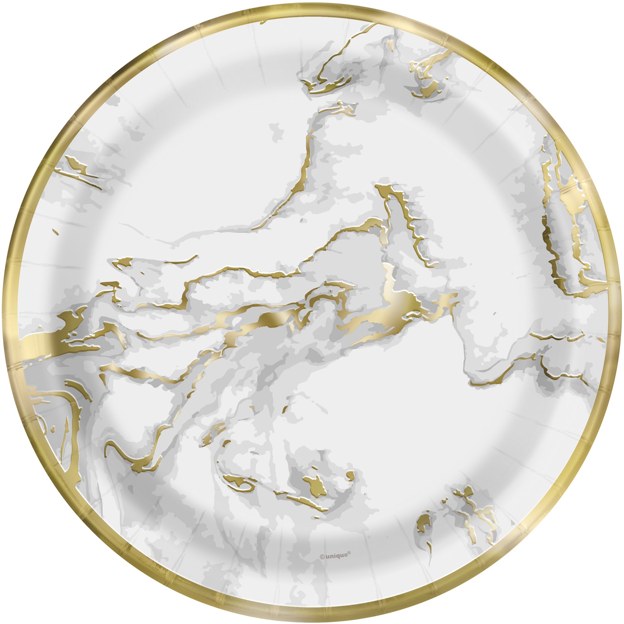 Unique Gold Marble Disposable Paper Plates, 10 ct - Shop Party decor at ...
