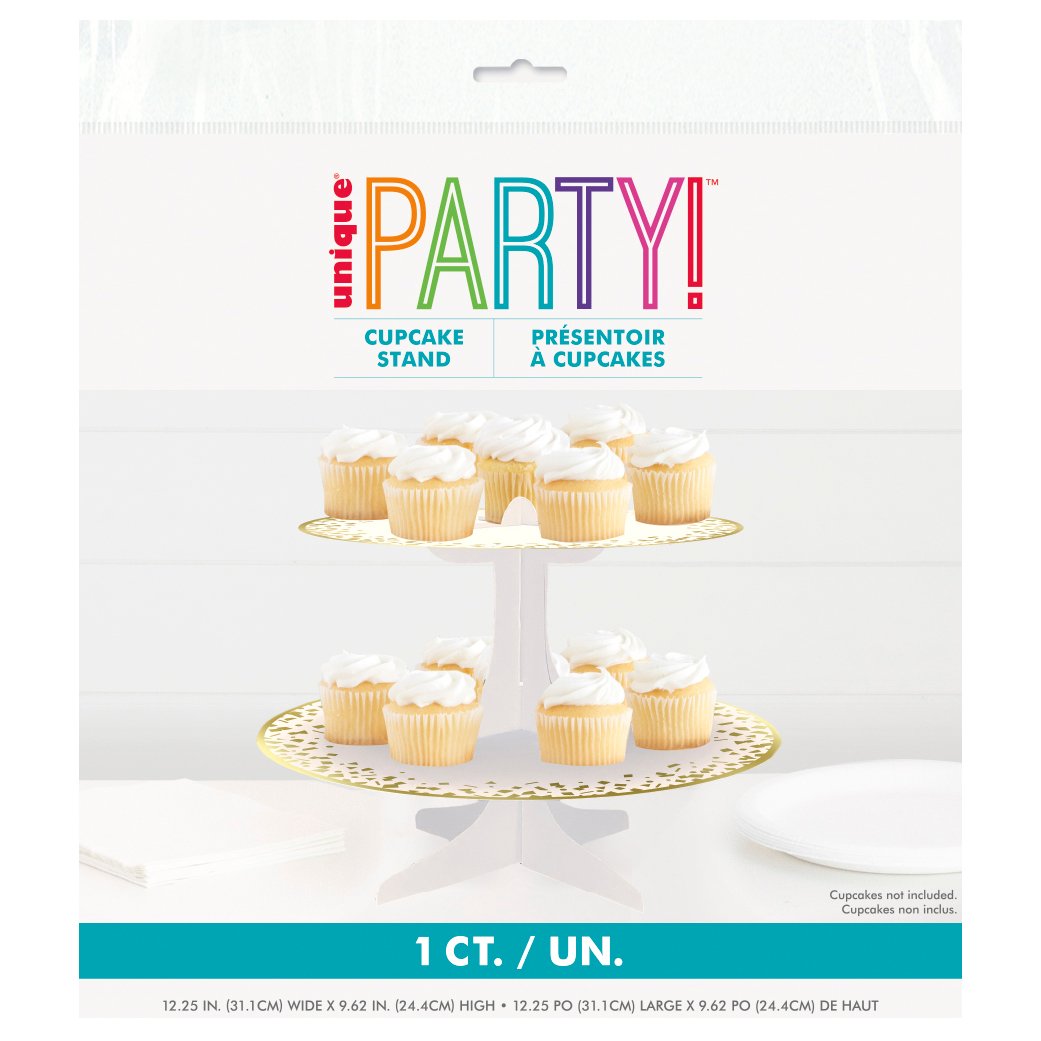 Unique Gold Foil Cardboard Cupcake Stand - Shop Party decor at H-E-B