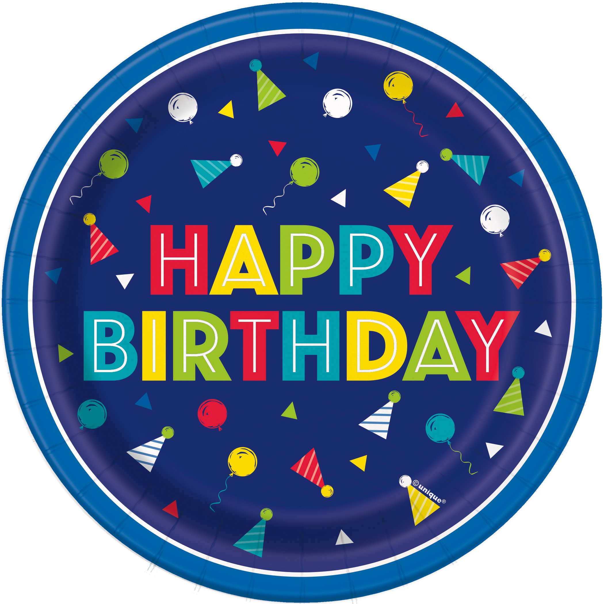 unique Peppy Theme Happy Birthday Paper Plates, 7" - Shop Party decor ...