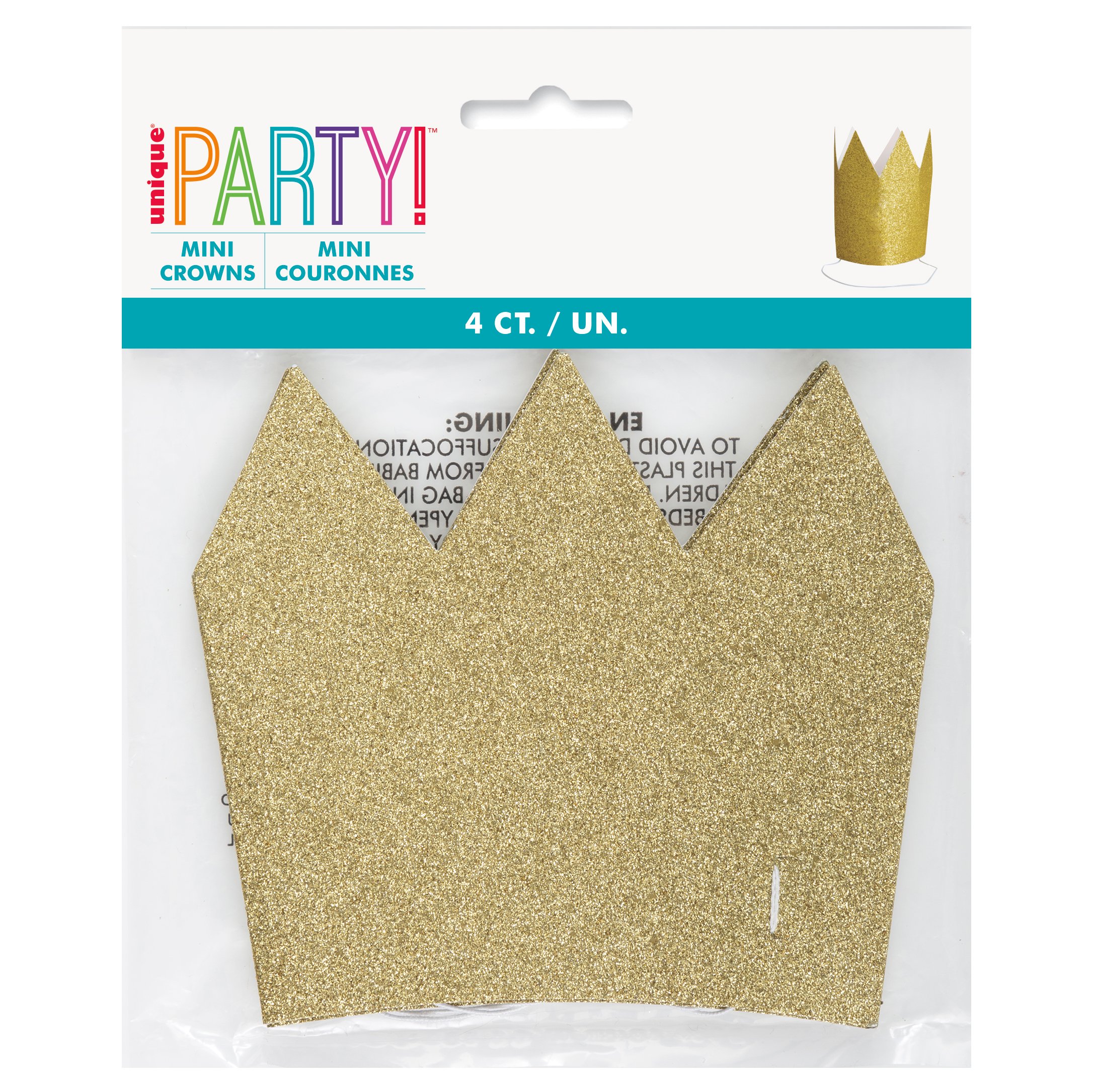 unique Mini Crowns - Gold Glitter - Shop Favors at H-E-B