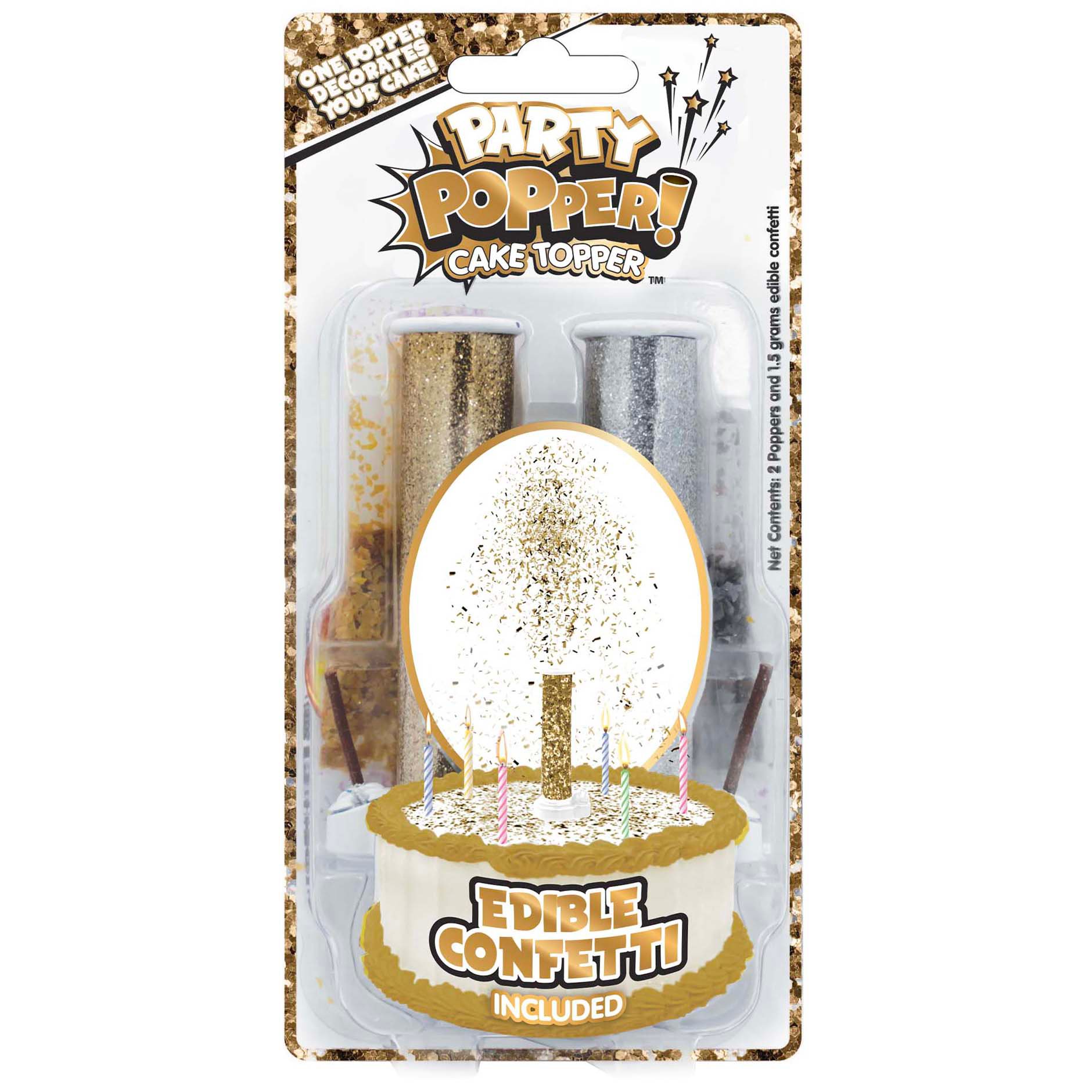 Best Party Ever Edible Party Popper Cake Topper - Metallic - Shop Party ...