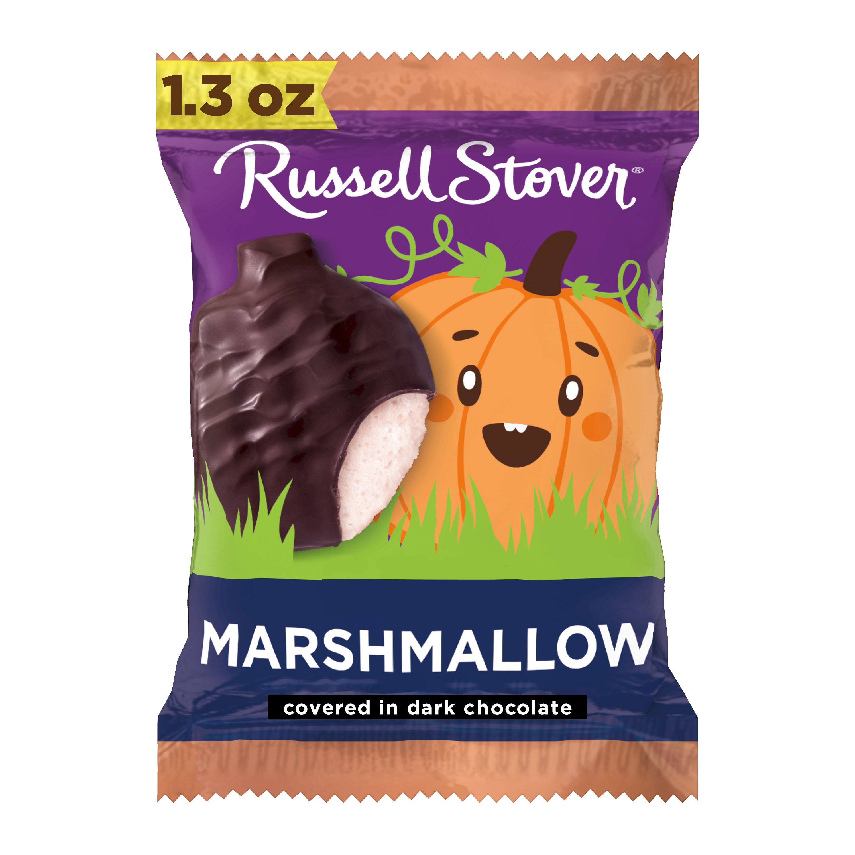 Russell Stover Dark Chocolate Marshmallow Pumpkin Halloween Candy ...