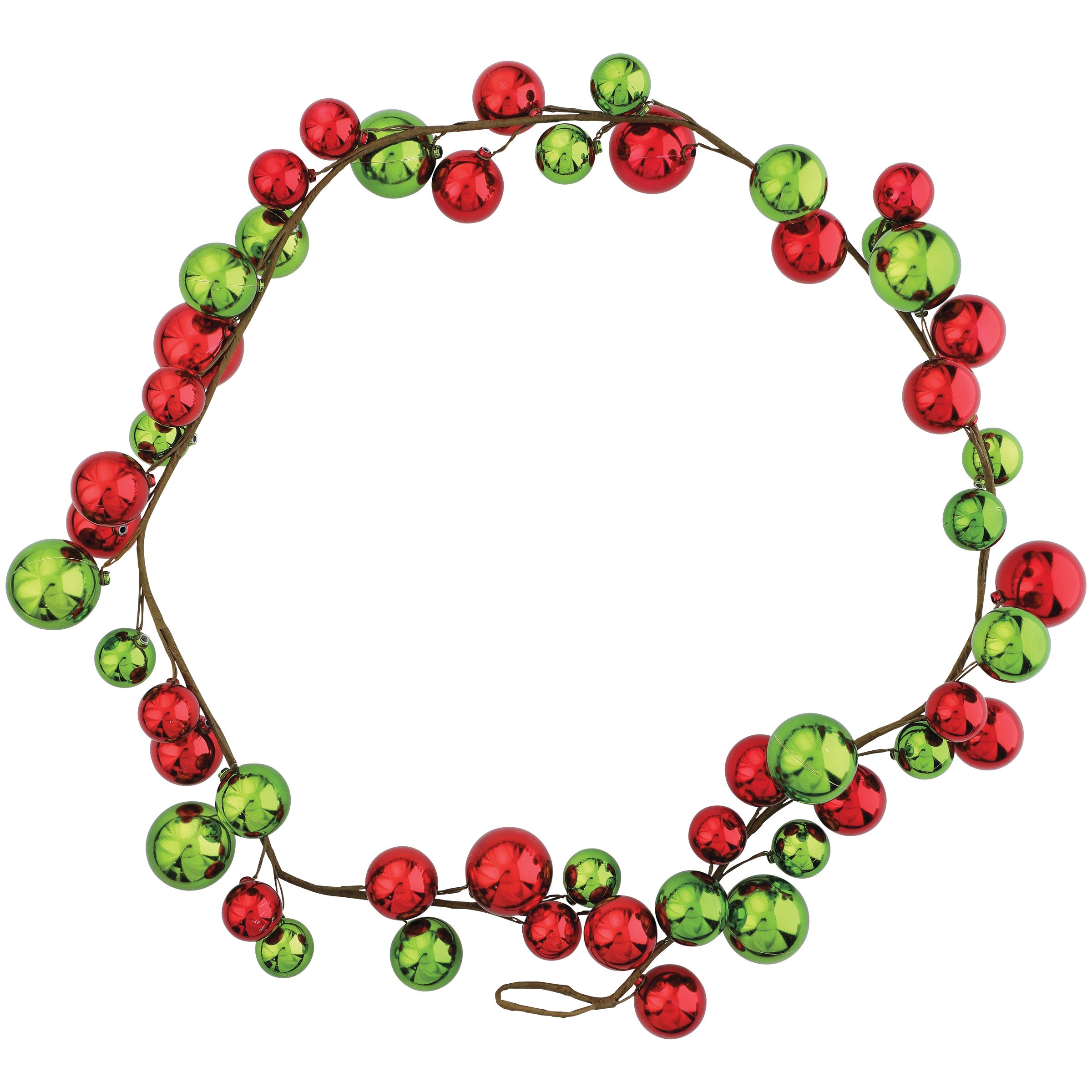 Destination Holiday Christmas Ball Garland - Red & Green - Shop ...