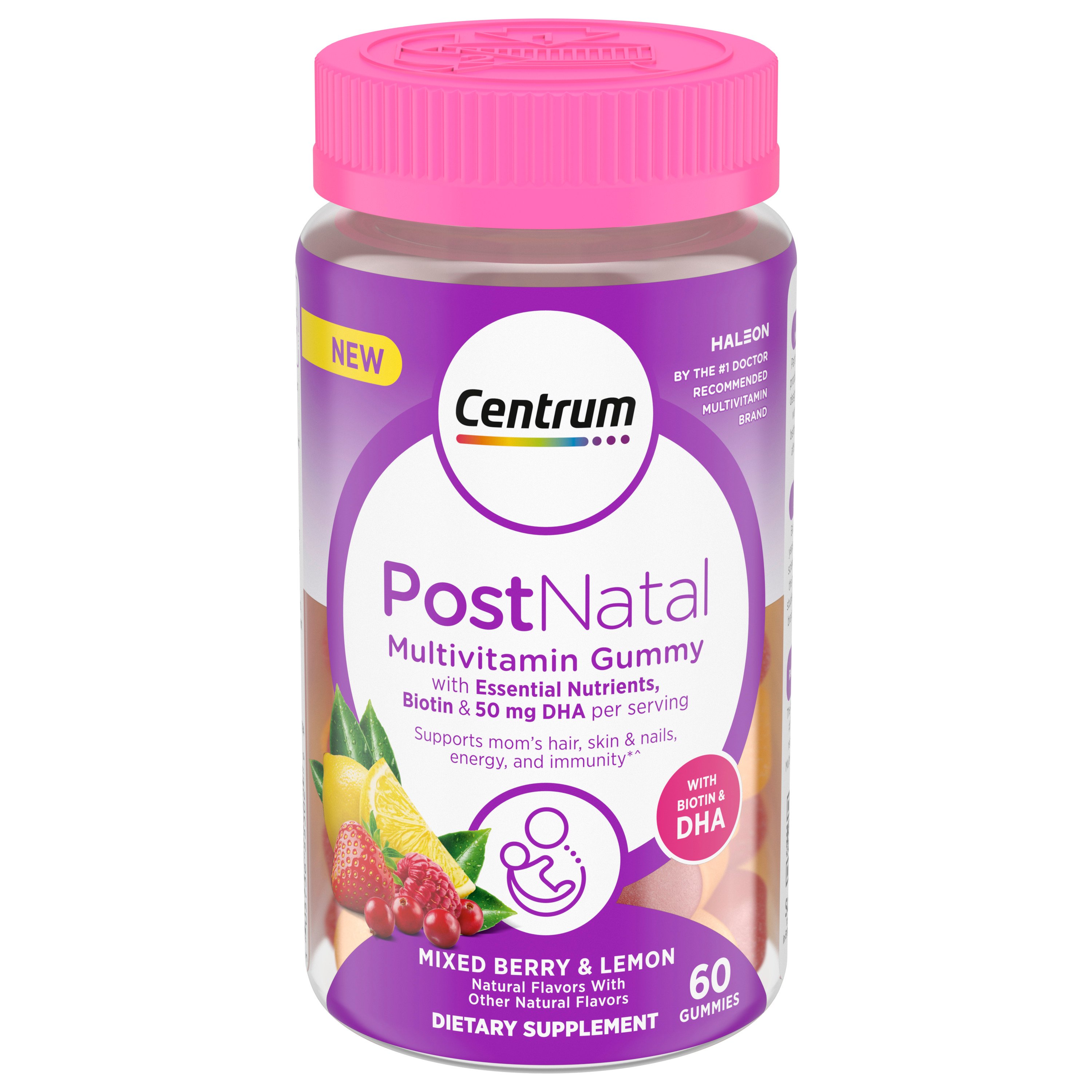Centrum PostNatal Multivitamin Gummy - Mixed Berry & Lemon - Shop Multivitamins at H-E-B