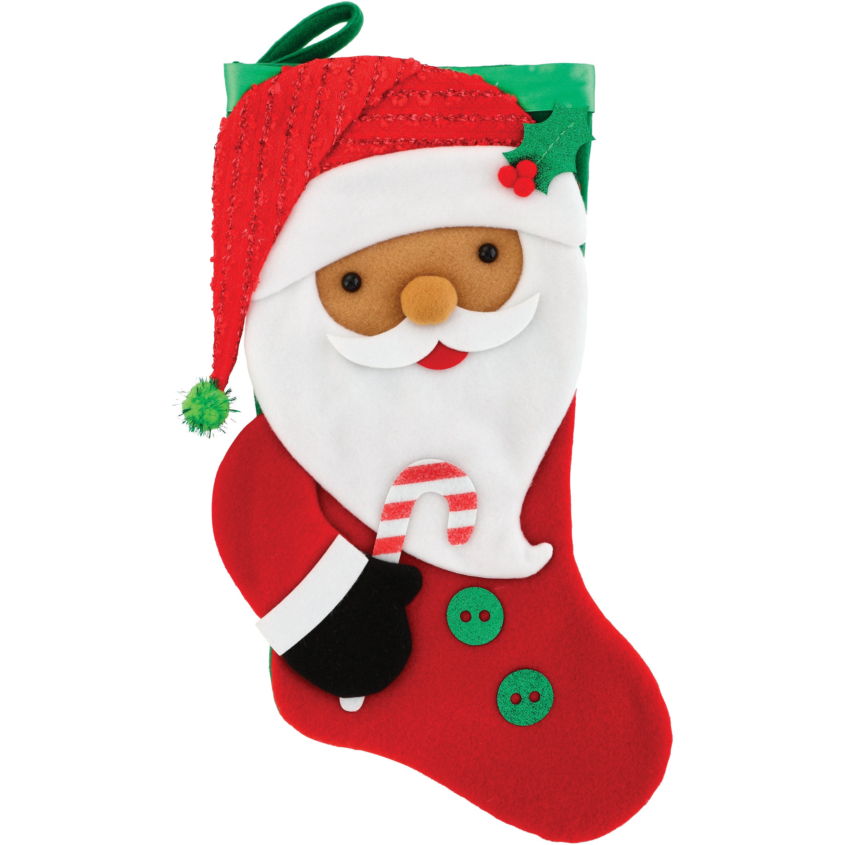 Destination Holiday Felt Santa Stocking - Shop Seasonal decor at H-E-B