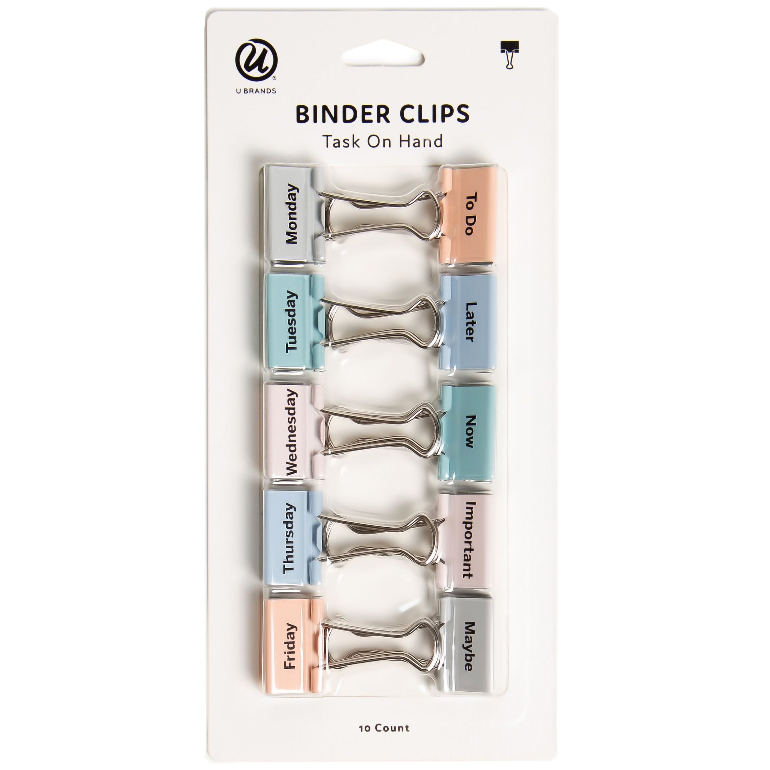 U Brands Task On Hand Metal Binder Clips - Pastel - Shop Paper clips ...